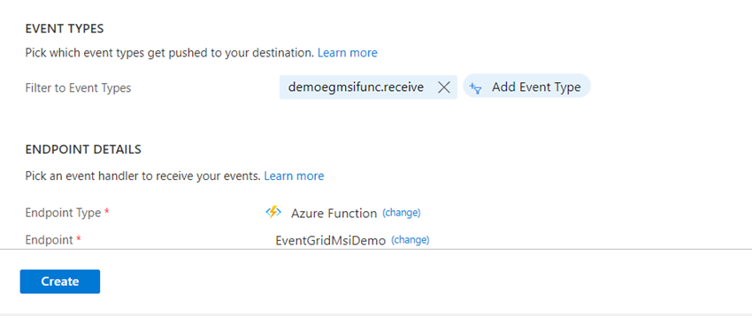 Send Events To Event Grid Topic From Blob Triggered Azure Function